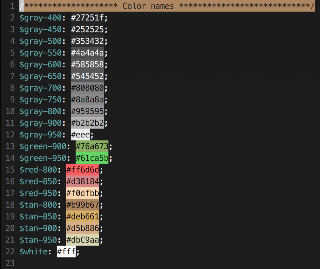 A nice way to handle SASS color variables - MagmaLabs Blog - The Volcano