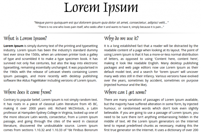 Lorem What?! Simulated texts and what they are for - MagmaLabs Blog ...
