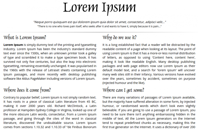 Lorem What?! Simulated texts and what they are for - MagmaLabs Blog ...